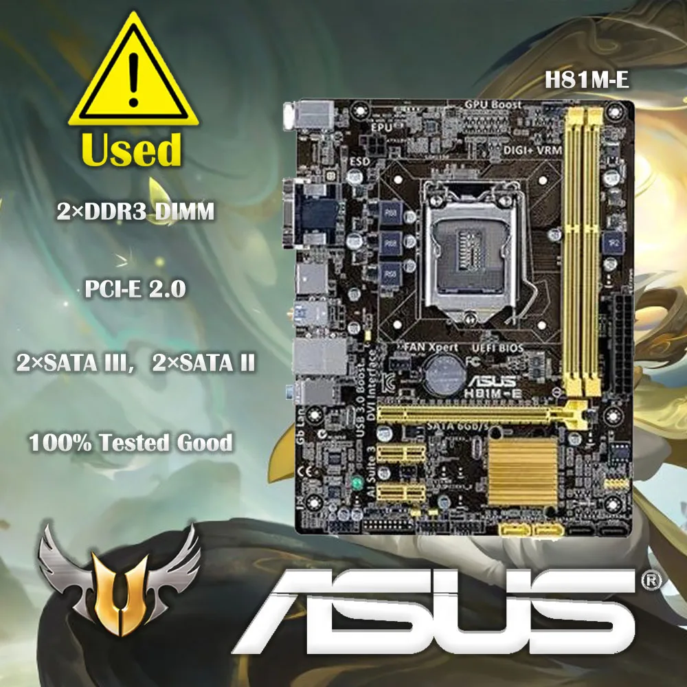 Asus-H81M-E-Original-Motherboard-H81-Socket-LGA-1150-i7-i5-i3-DDR3-16G ...