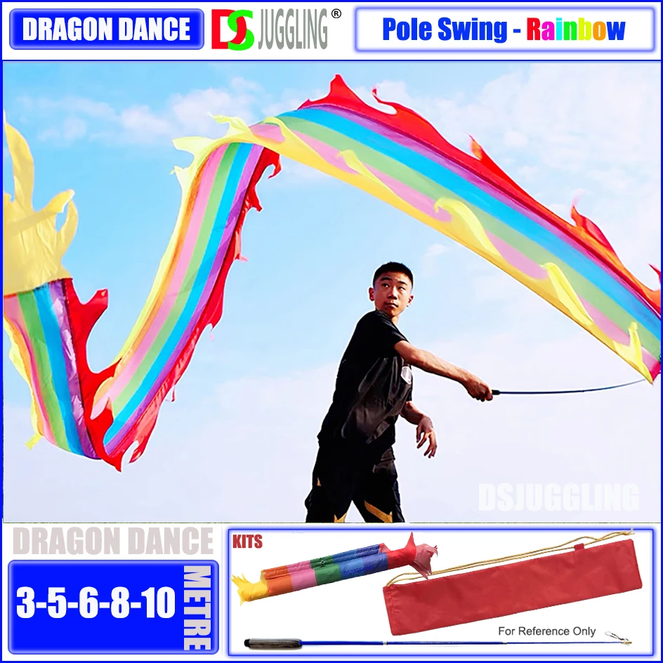 Washable-Silk-Dragon-Poi-For-Kids-Adults-Outdoor-Flinging-Fitness-3D ...