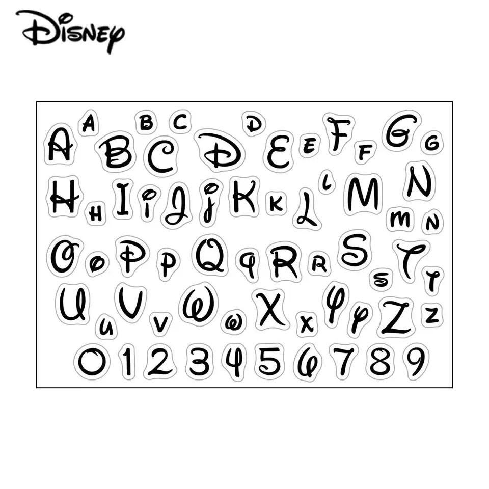 Estenceis Do Alfabeto Da Fonte Disney
