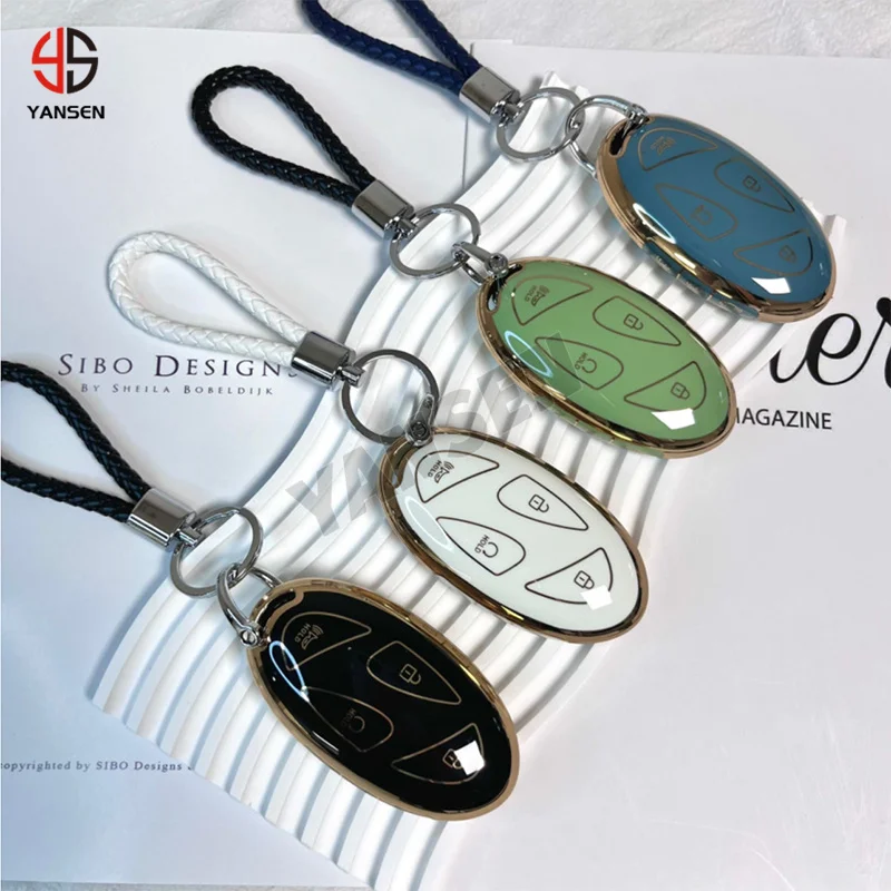 For-Hyundai-Bumper-TPU-Key-Case-Smart-Key-Ring-Key-Cover-Key-Ring ...