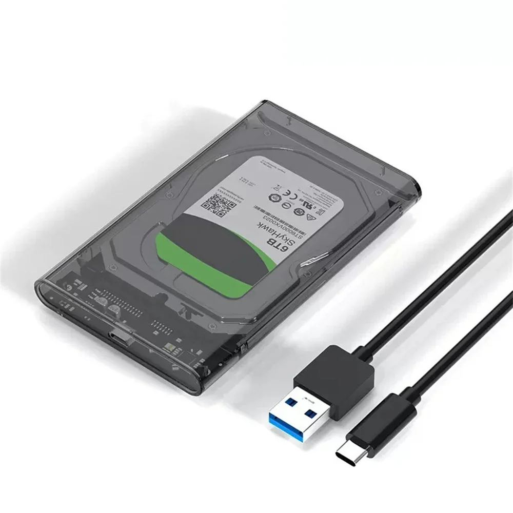 2-5inch-HDD-SSD-Case-USB-3-0-Type-C-Transparent-HDD-Enclosure-External ...