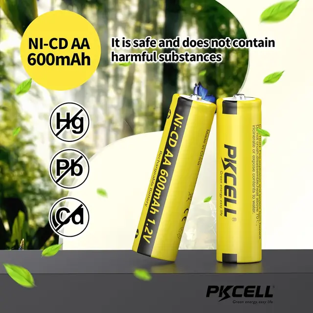 Nicd Aa 600mah Batteries Rechargeable 1.2V AA 600mAh NiCd Battery For