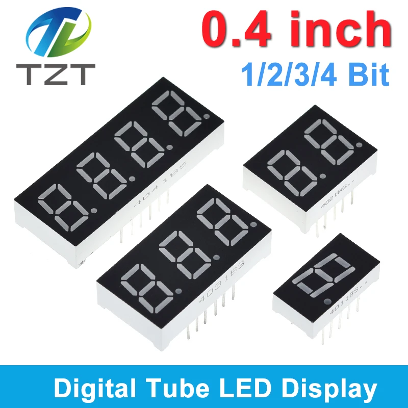 0.4 Inch Digital Tube Led Display 1bit 2 Bit 3 Bit 4 Bit Clock Common ...
