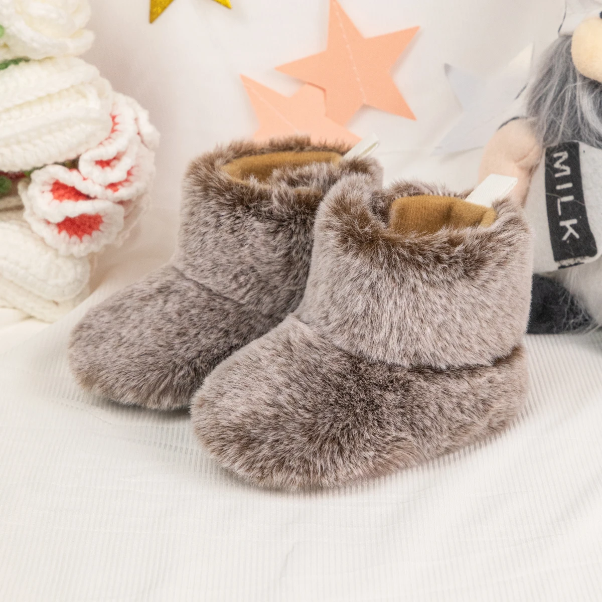 KIDSUN Newborn Baby Booties Infant Boy Girl Non-Slip Soft Sole Crib ...