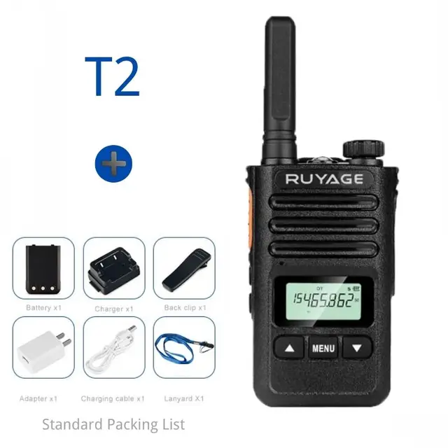 Ruyage-T2 Mini Walkie Talkie, Professional FM Transceiver, UHF Two Way ...