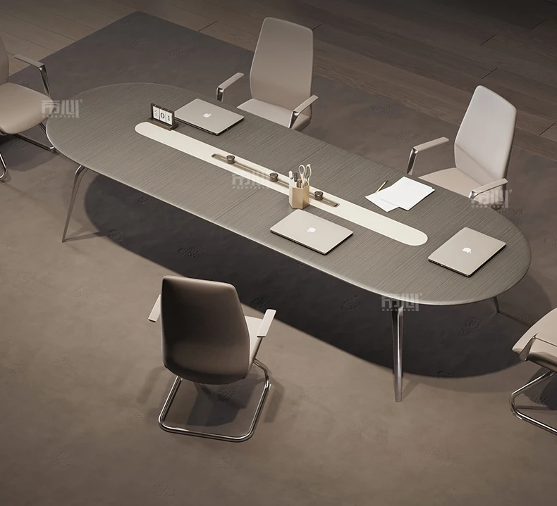 Conference-table-and-chair-combination-simple-modern-oval-meeting ...