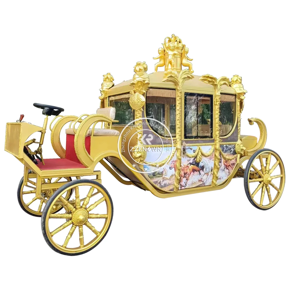 Chariots-de-cheval-de-mariage-lectriques-de-luxe-Golden-Princess-Royal ...