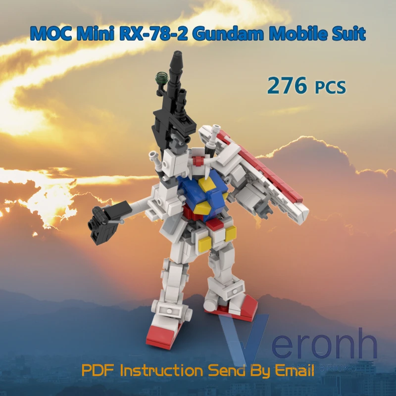 276 PCS MOC RX 78 2 Mecha Model Building Blocks Kit Creative Robot ...