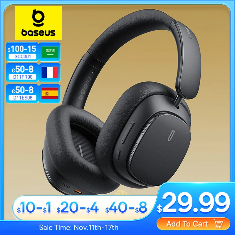 Baseus-H1-pro-Wireless-Headphone-Hybrid-48dB-Active-Noise-Cancellation ...