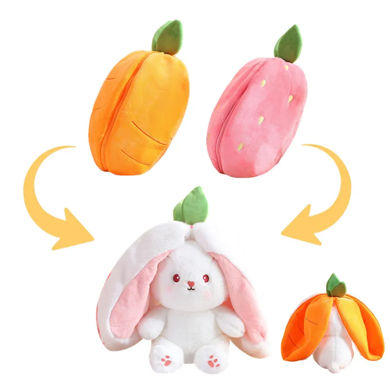 Kawaii-Fruit-Transfigured-Bunny-Plush-Toy-Cute-Carrot-Strawberry-Turn ...