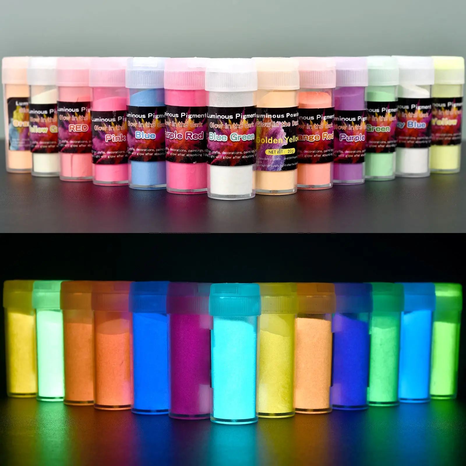 10g/20g Luminous Powder Resin Pigment DIY Epoxy Resin Mold Nail Art ...