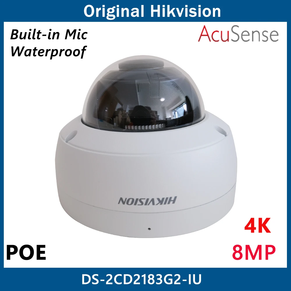 Hikvision 4K 8MP IP Camera Built-in Mic 120dB H.265+ Real Time Audio ...