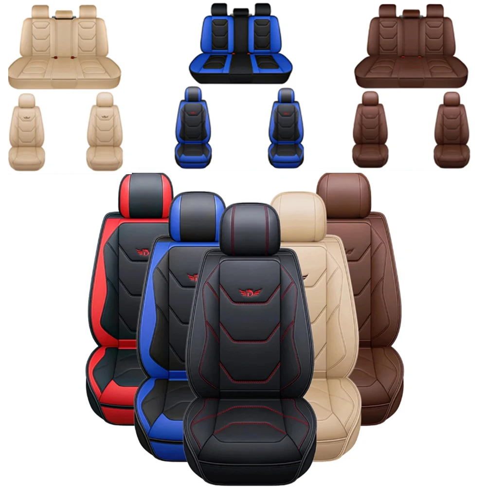 3Pcs-set-Full-Car-Seat-Cover-Car-Leather-Seat-Covers-Cushion-PU-Leather ...