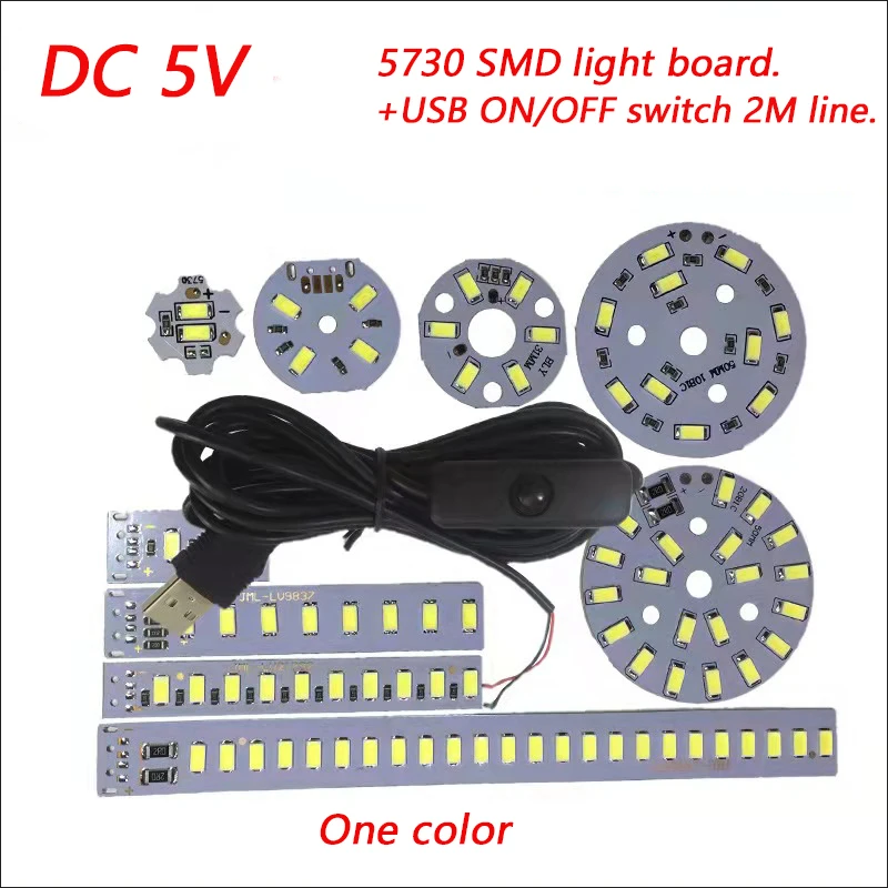 1pcs-5730-SMD-5V-LED-lamp-board-light-source-USB-universal-One-Color ...
