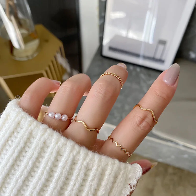 Conjunto-de-anillos-cl-sicos-de-cinco-piezas-para-mujer-anillo-de-moda ...