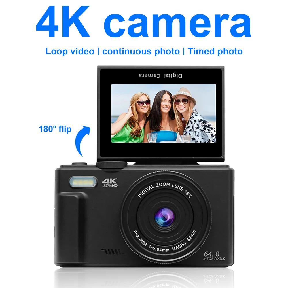 C-mera-Digital-Vlogging-Compacta-para-Fotografia-4K-C-mera-Digital-com ...