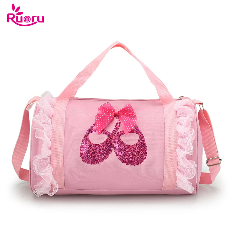 Ruoru New Girls Ballet Bag Lace Shoulder Bag Sequined Handbag for Kids ...