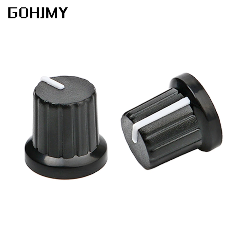20Pcs WH148 Hot Sale 6mm Shaft Hole Dia Plastic Threaded Knurled ...