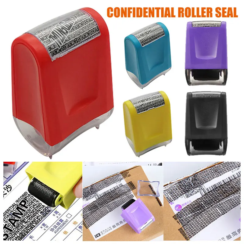 New Stamp Roller Anti-Theft Protection ID Seal Smear Privacy Confidential Data Guard Information ...