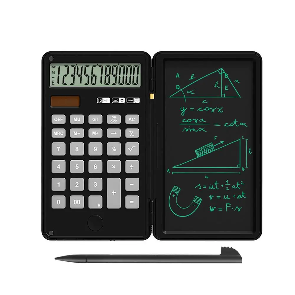 Mini-Scientific-Calculator-With-Writing-Tablet-Folding-Financial ...