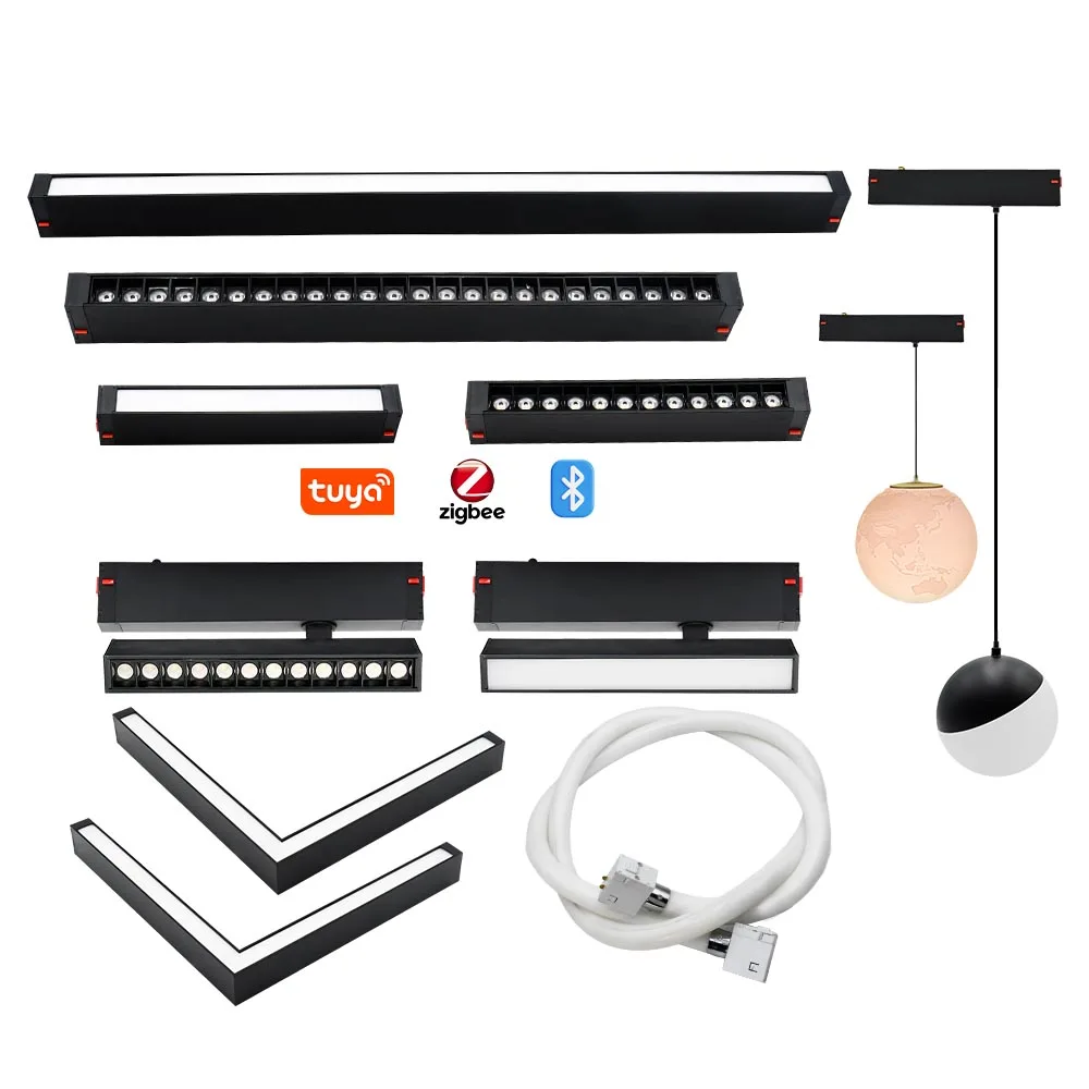Aluminum Modern Indoor Ceiling Recessed Rail Magnet Light 10W 20W 30W ...
