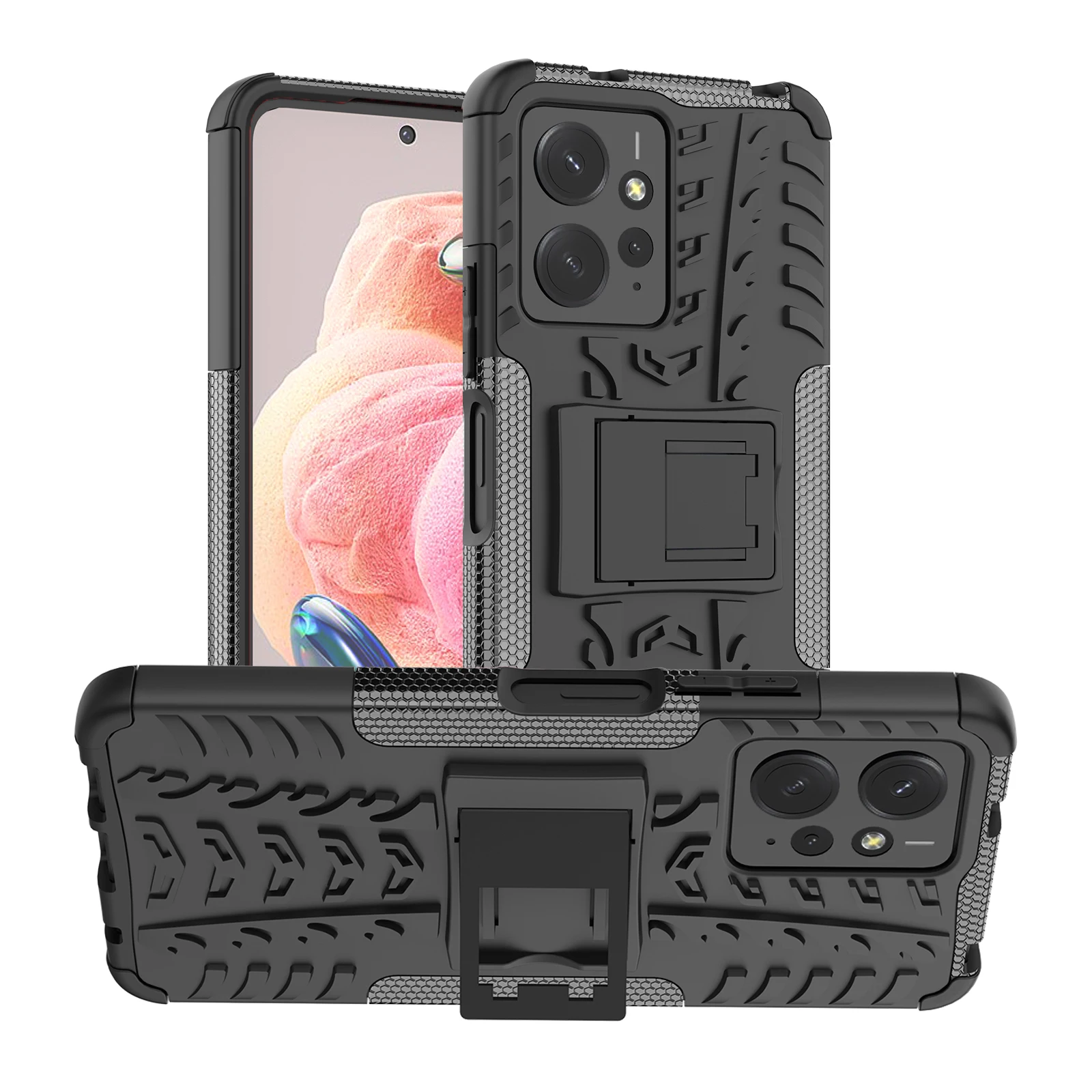 For-Xiaomi-Redmi-Note-12-4G-Global-TPU-PC-Heavy-Duty-Armor-Shockproof ...