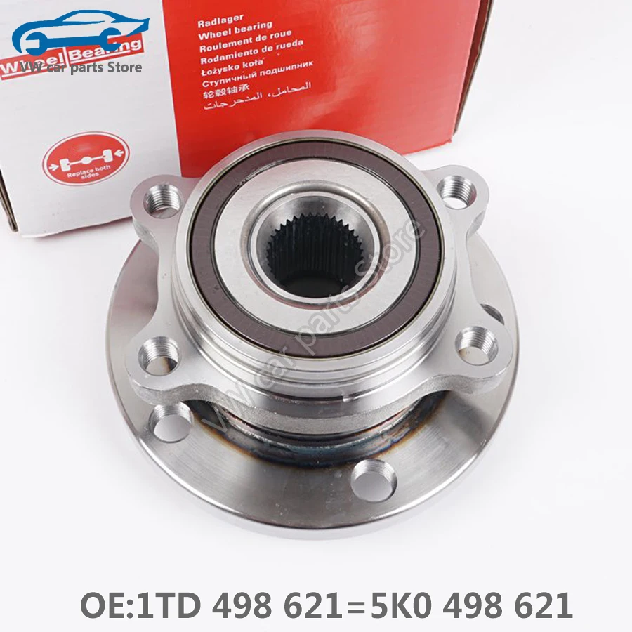 5K0498621 1CPS Front Wheel Hub Bearing Assembly For VW PQ35 Golf MK5 MK6 Jetta GTI Scirocco ...
