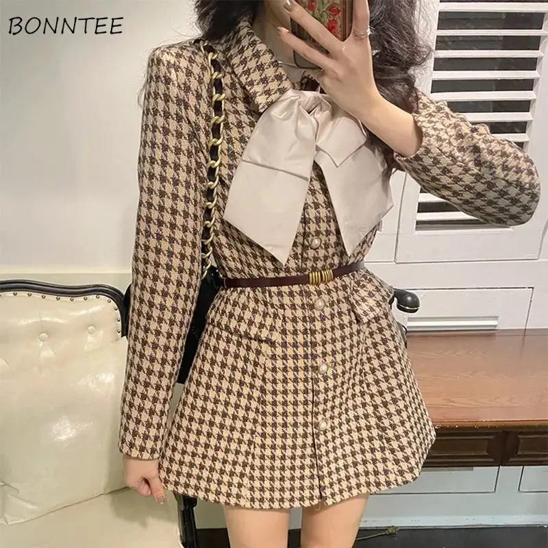 Plaid-Blends-Wool-Coats-Women-Elegant-Designer-Temper-Office-Ladies ...