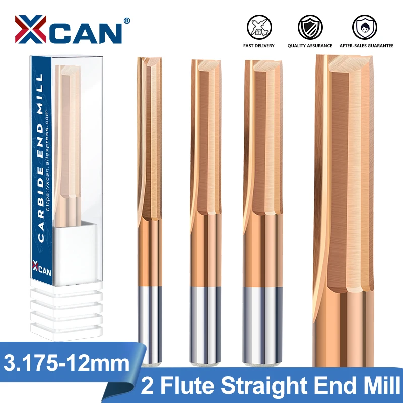XCAN-Straight-Milling-Cutter-3-175-12mm-2-Flute-Milling-Bit-TiCN-Coated ...