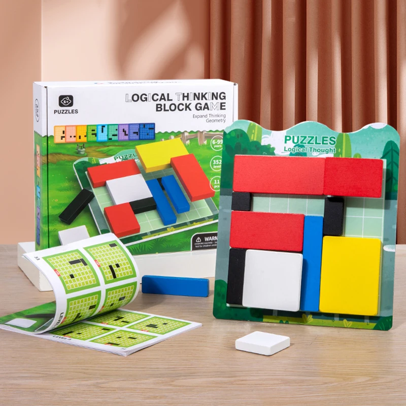 Children-Wooden-Logical-Thinking-Block-Building-Game-Magnetic-Puzzle ...