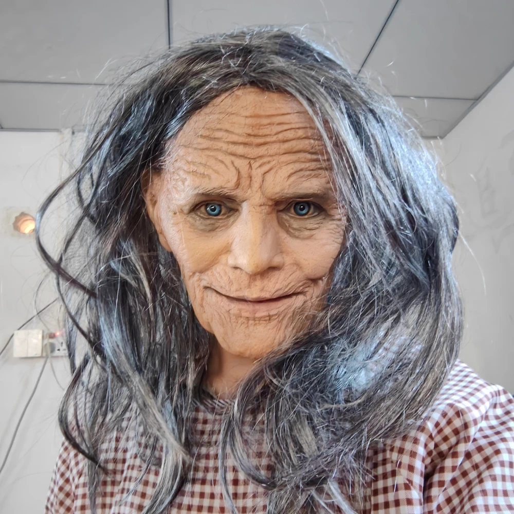 High-Quality-Old-Lady-Mask-Realistic-Latex-Masks-Wrinkle-Full-Head ...