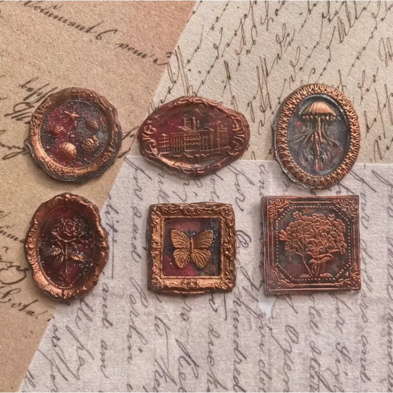 Western-Vintage-Collection-Wax-Sealing-Stamps-Alien-Seal-Rose-Jellyfish ...