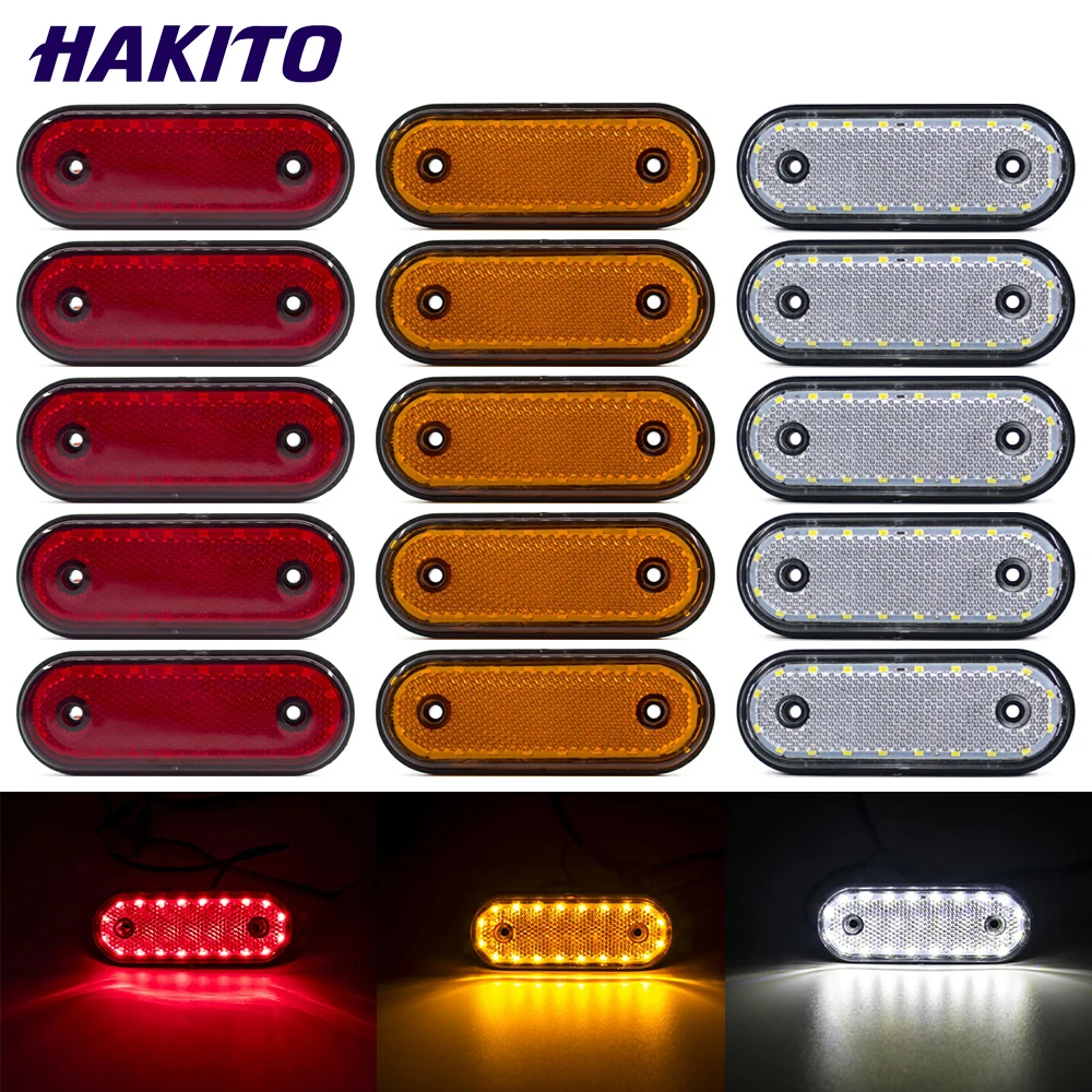 10pcs-24V-LED-Side-Marker-Light-External-Warning-Lamp-Indicator-Tail ...