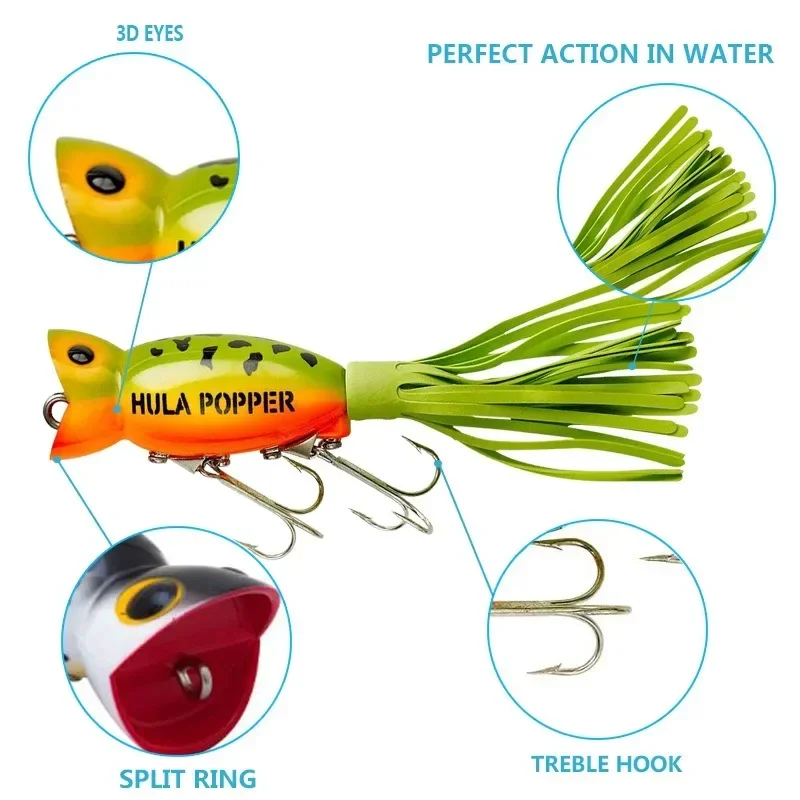 Lure-Topwater-Trolling-Bait-Mini-Popper-with-Soft-Skirt-for-Bass-Pike ...