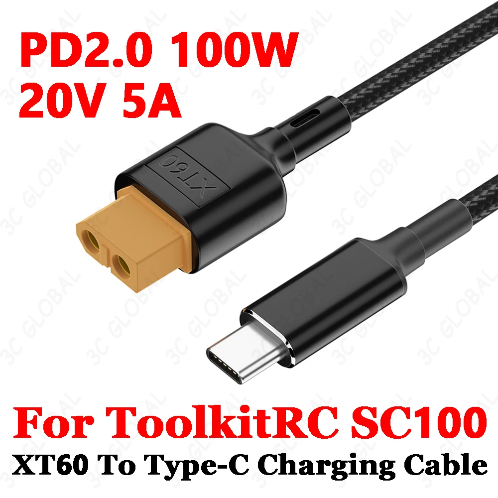 Type-C-to-XT60-Charging-Cable-For-Toolkitrc-SC100-USB-C-to-XT60-Cable ...