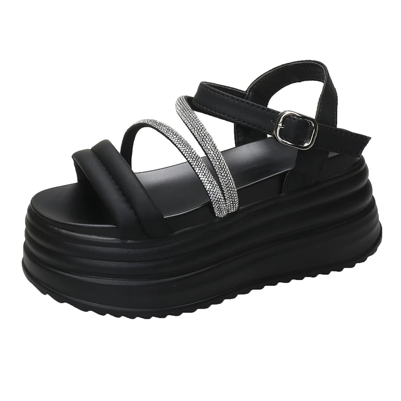 Buckle-Strap-Chunky-Sandals-Women-Summer-High-Platform-Wedges-Slippers ...