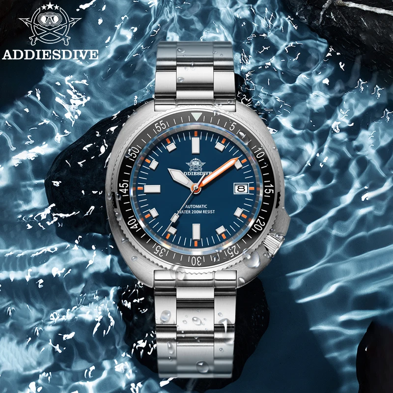 ADDIESDIVE Luxury Men's Automatic Watch Stainless Steel Ceramic Bezel ...