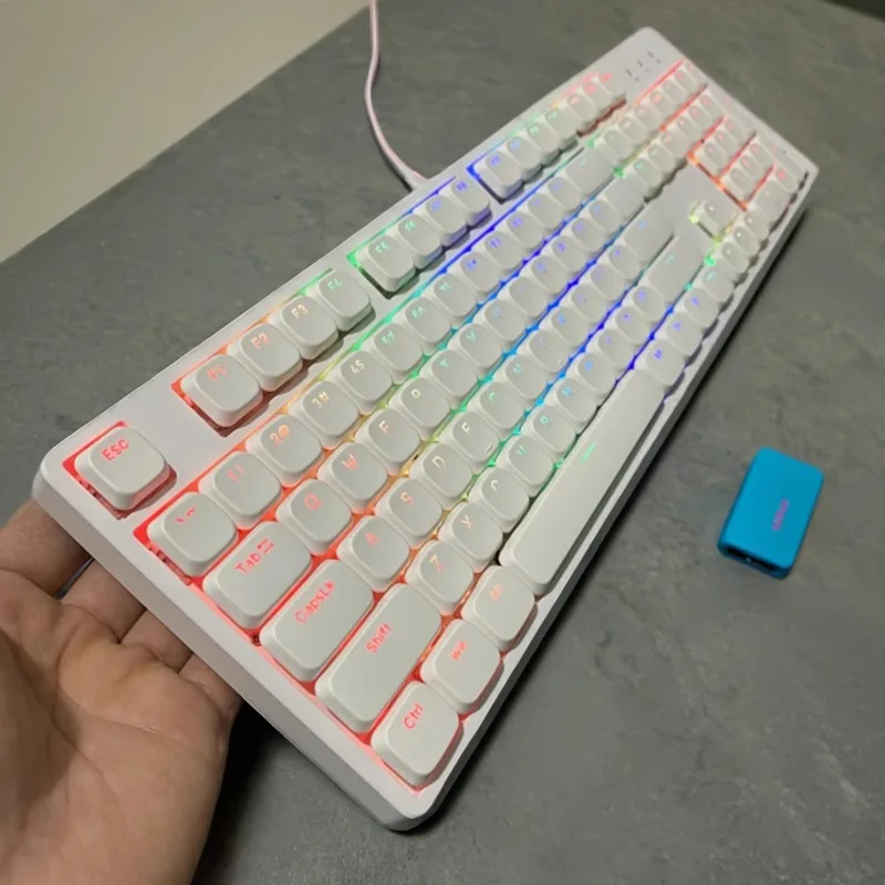 Silent-Low-Profile-Mechanical-Keyboard-Wired-Type-C-Ultra-thin-RGB-Hot ...