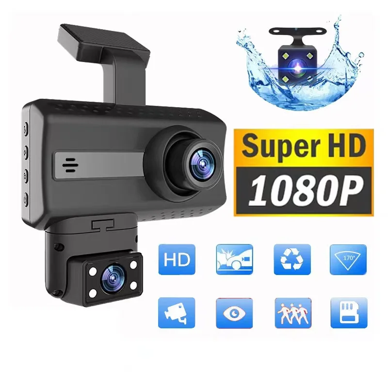 Dual-Lens-Dash-Cam-HD-1080P-DVR-Night-Vision-Car-Camera-Support-G ...