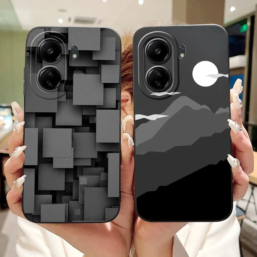 For Xiaomi Redmi13c 13 C 4G Cases Fundas New Style Cover Matte Liquid ...