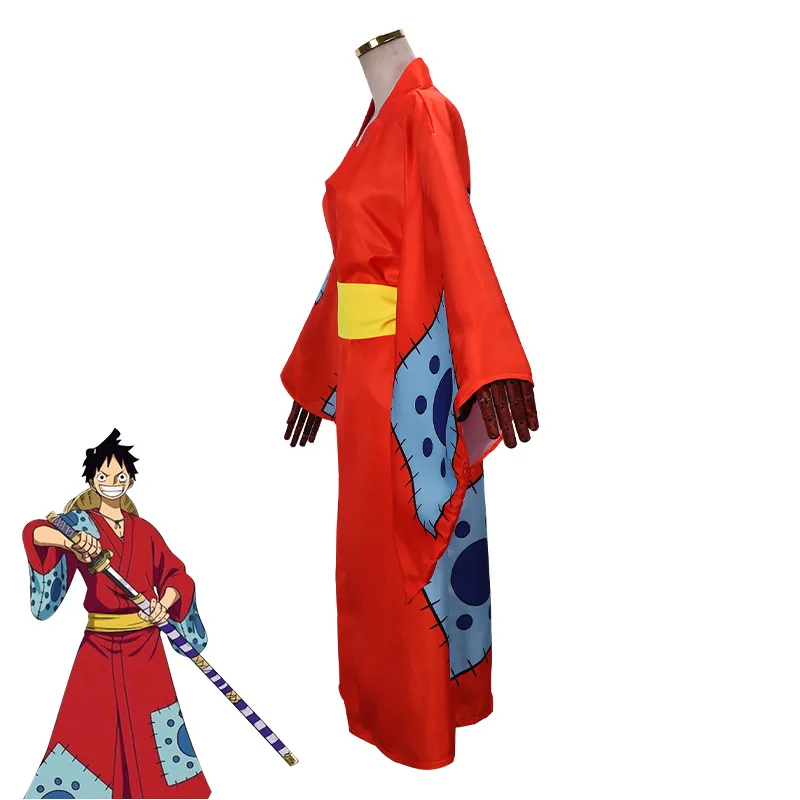 One Piece Monkey D. Luffy Cosplay Kimono | One piece Merchandise | Up ...