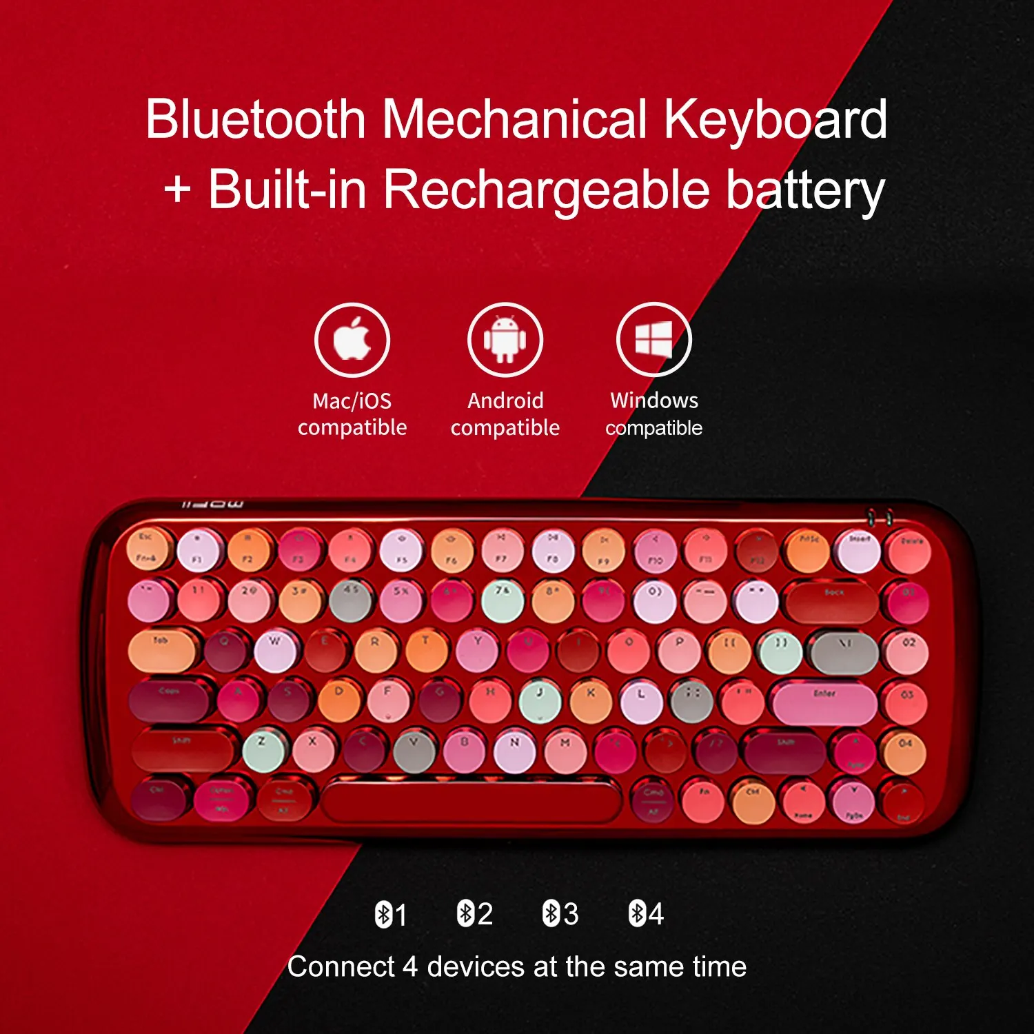 MOFII-LUSC-Teclado-Bluetooth-Mec-nico-Bluetooth-e-M-todos-de-Conex-o ...