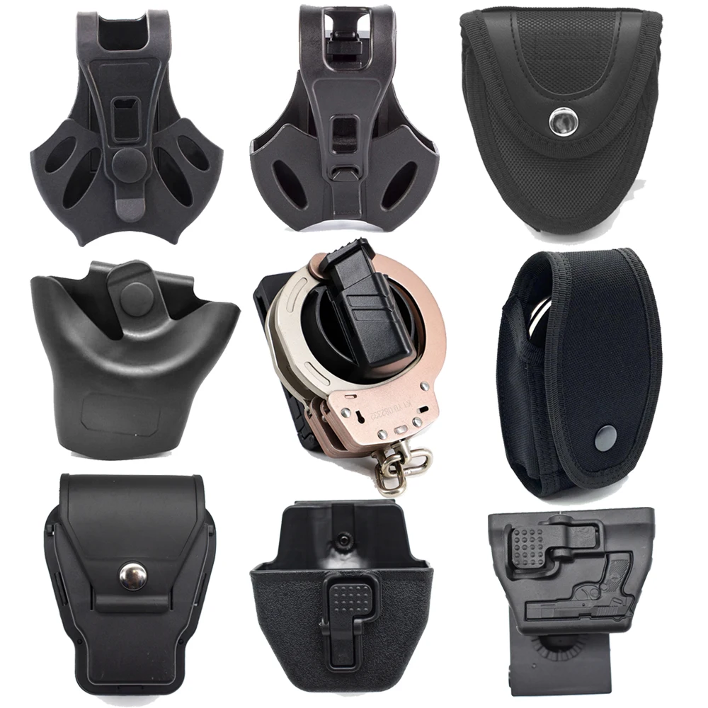 Tactical-Handcuff-Case-Cuff-Handcuffs-Holder-Pouch-Belt-Waist-Shackle ...