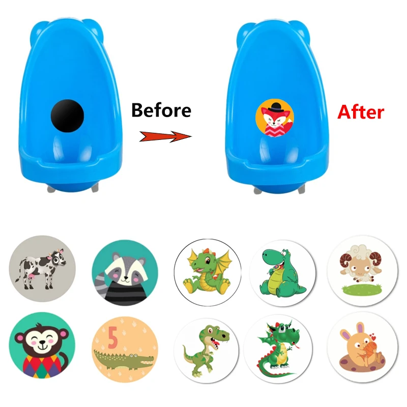 5pcs Cartoon Pee Target Pot Stickers Children's Stickers Color Changing ...