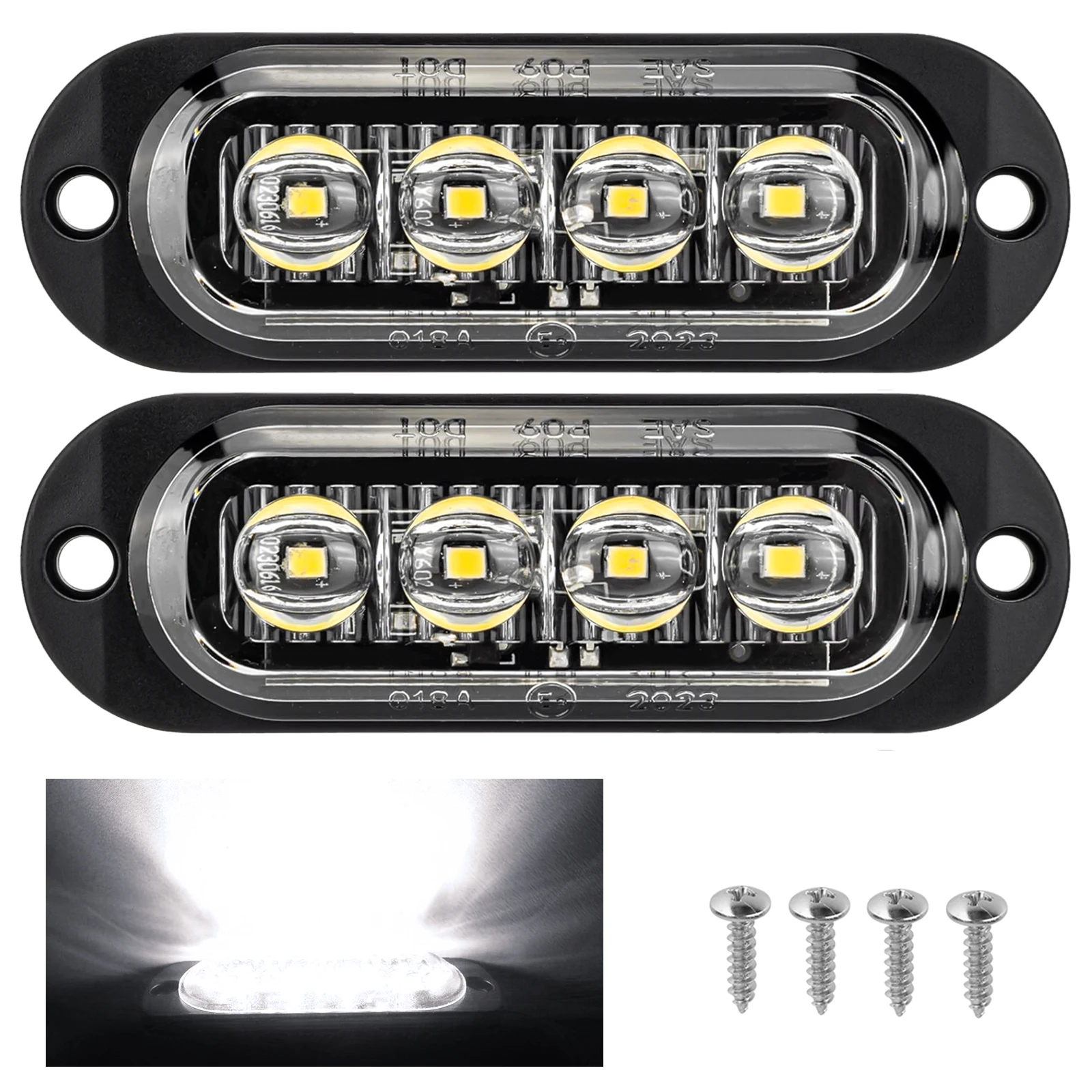 Universal LED Light Front Side Marker Indicator For Trailer Truck Van ...