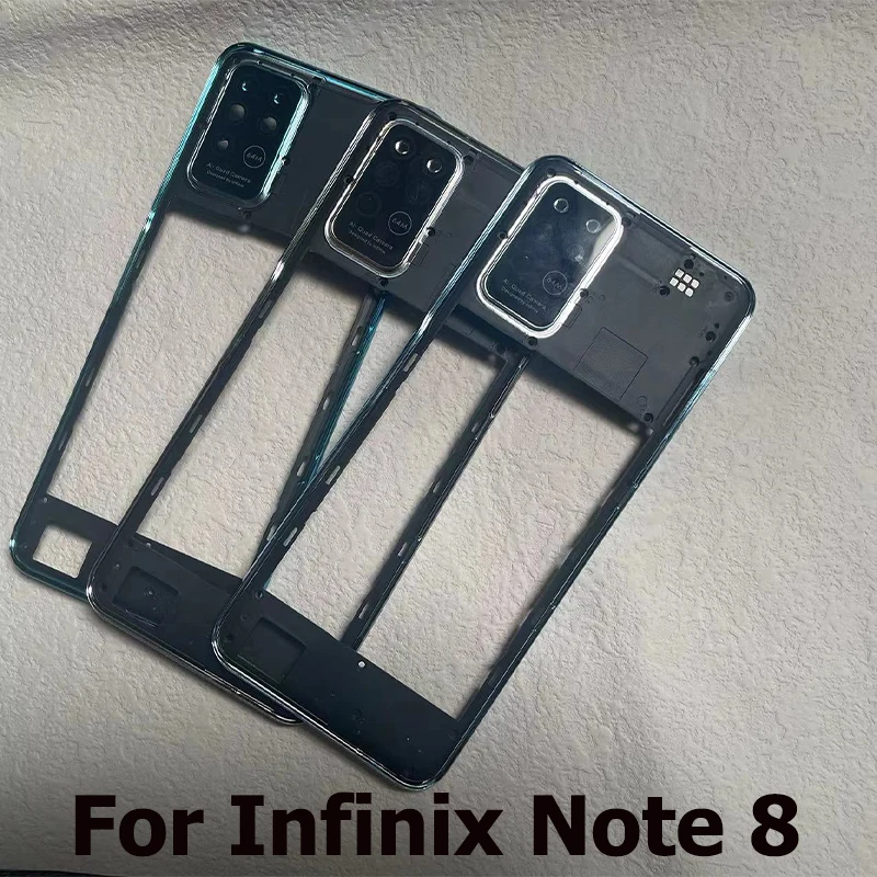 For-Infinix-Note-8-Middle-Frame-Front-Bezel-Faceplate-Frame-With-Side ...