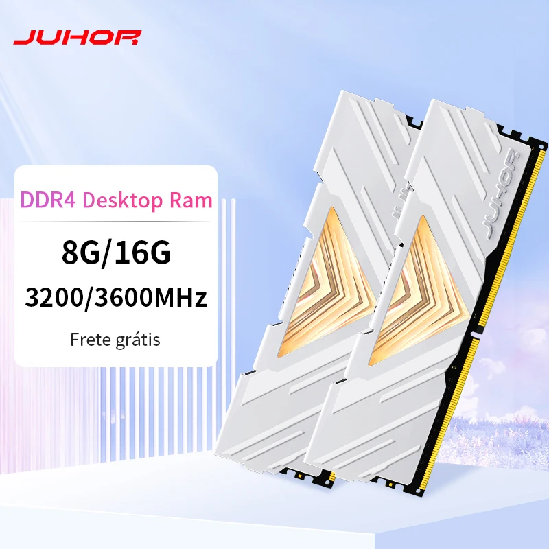 JUHOR 데스크탑 메모리 램 DDR4 8GB 16GB 32GB 3200MHz 3600MHz 램 DIMM, 게임용 듀얼 채널 ...