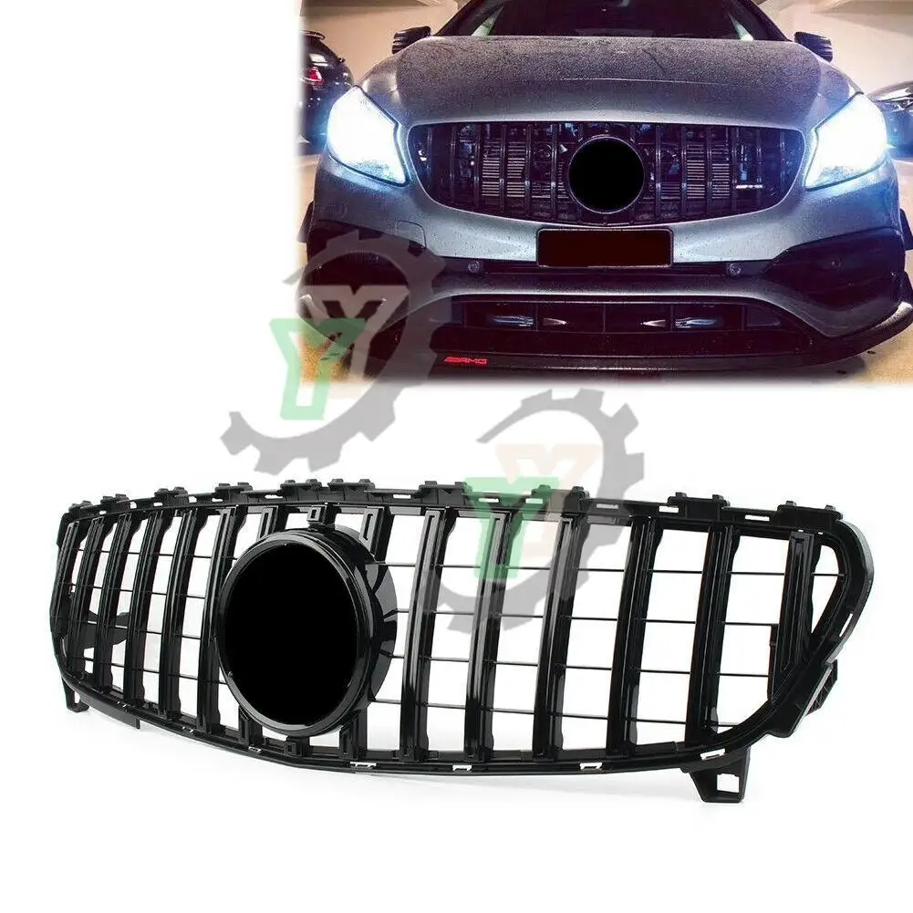 Car-Accessory-Front-Bumper-Upper-Grille-Racing-Grill-For-Mercedes-Benz ...