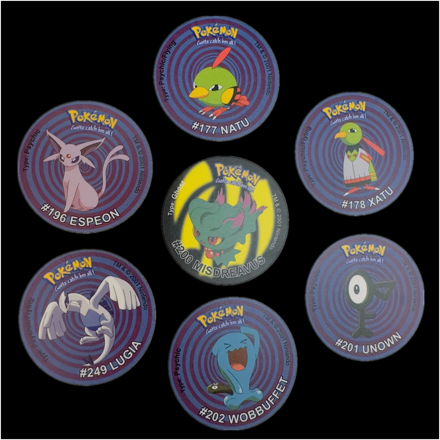 Tazos-Pokemon-1-2-Generation-81-160pcs-Strokes-Round-Square-3D-Tazos ...