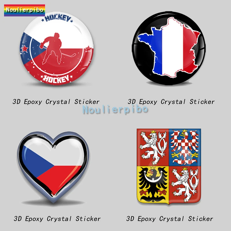 3D-Epoxy-Resin-Czech-Republic-National-Emblem-Flag-Map-Car-Dome-Sticker ...